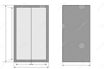 Electric Box Drawing with Dimensions. Control Panel. Production Control ...