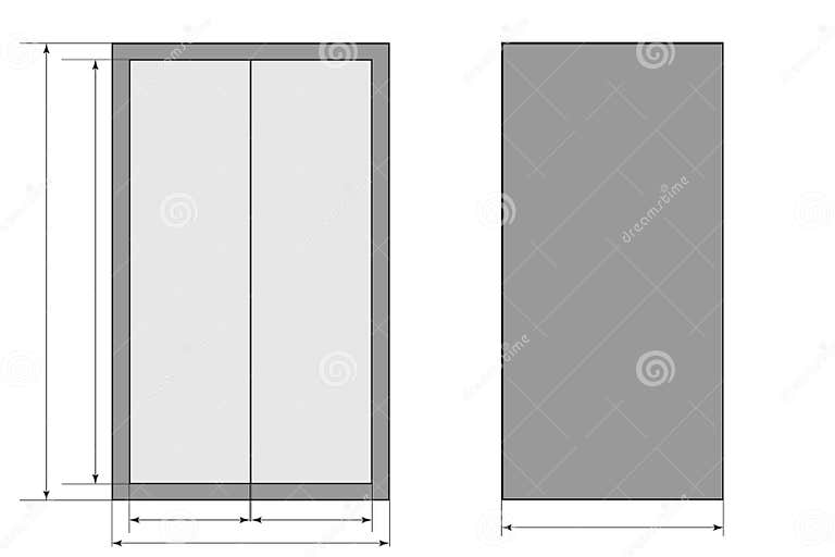Electric Box Drawing with Dimensions. Control Panel. Production Control ...