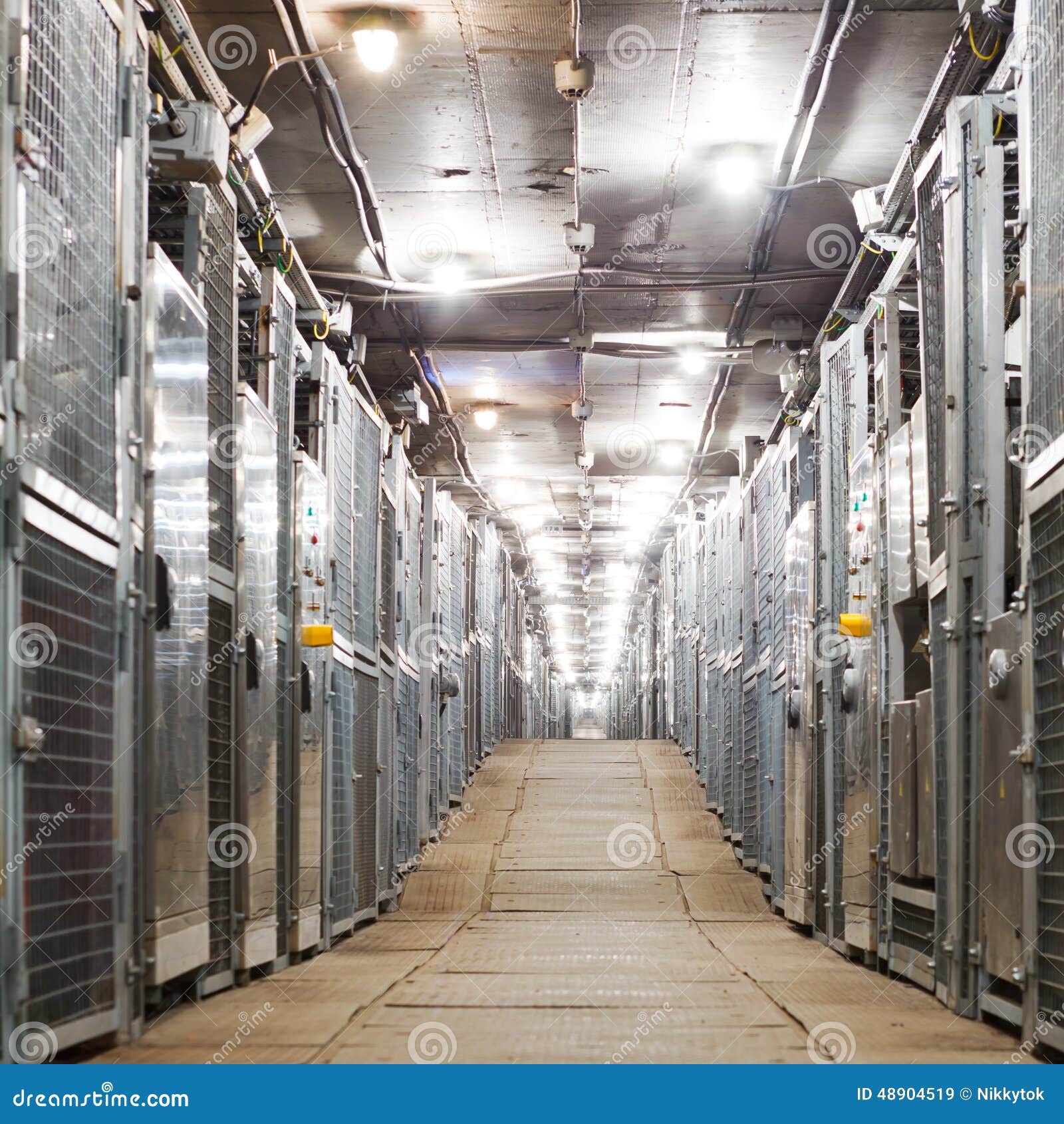 Electric boxes corridor stock image. Image of metallic - 48904519