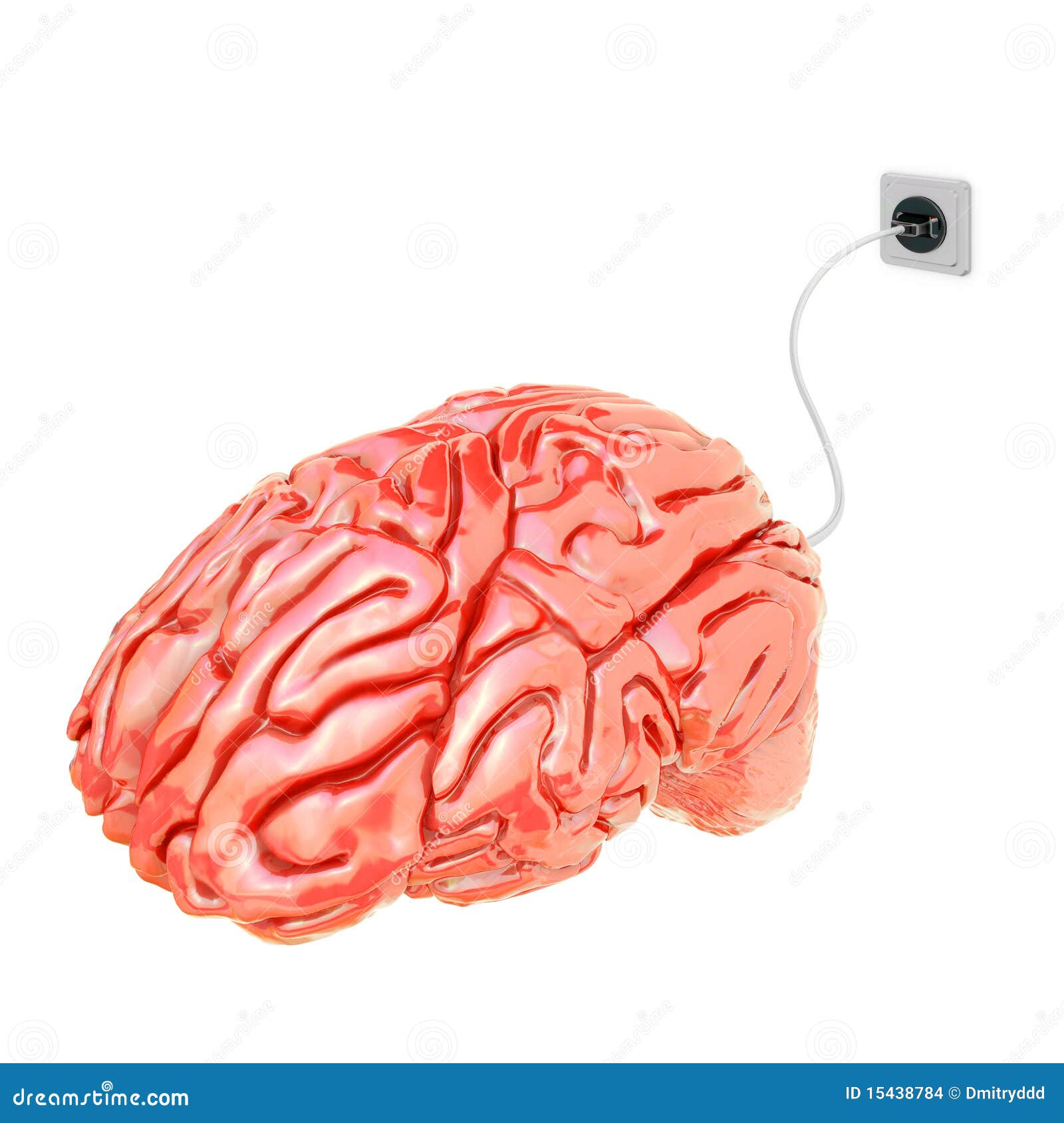 Electric brain stock illustration. Illustration of receptacle - 15438784