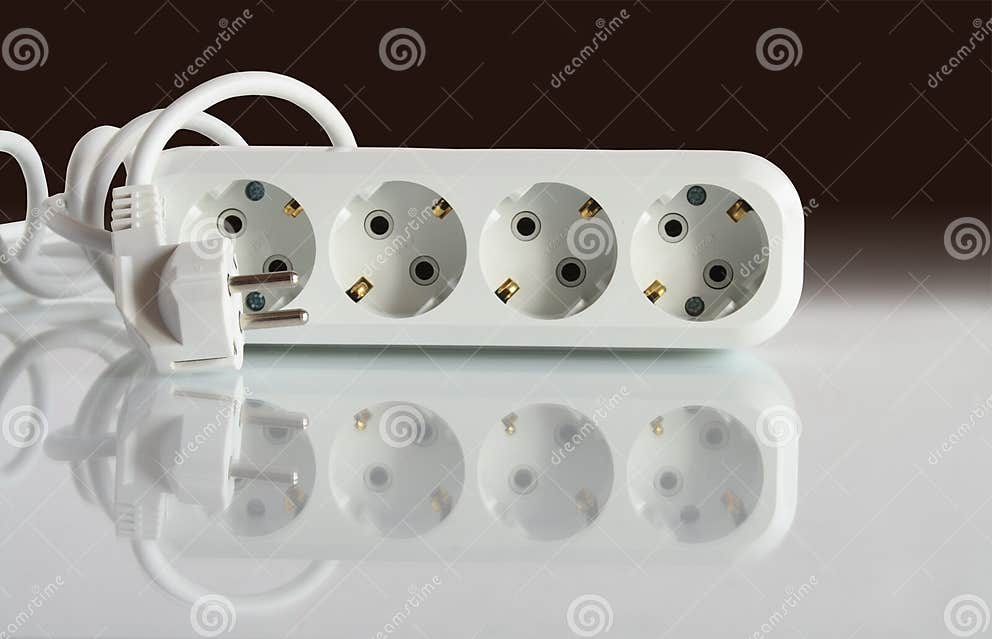 Electric branch with plug stock photo. Image of socket - 6630578