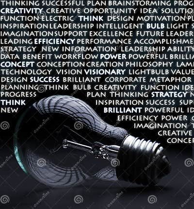 Electric Bulb with Creativity Words Stock Photo - Image of imagination ...
