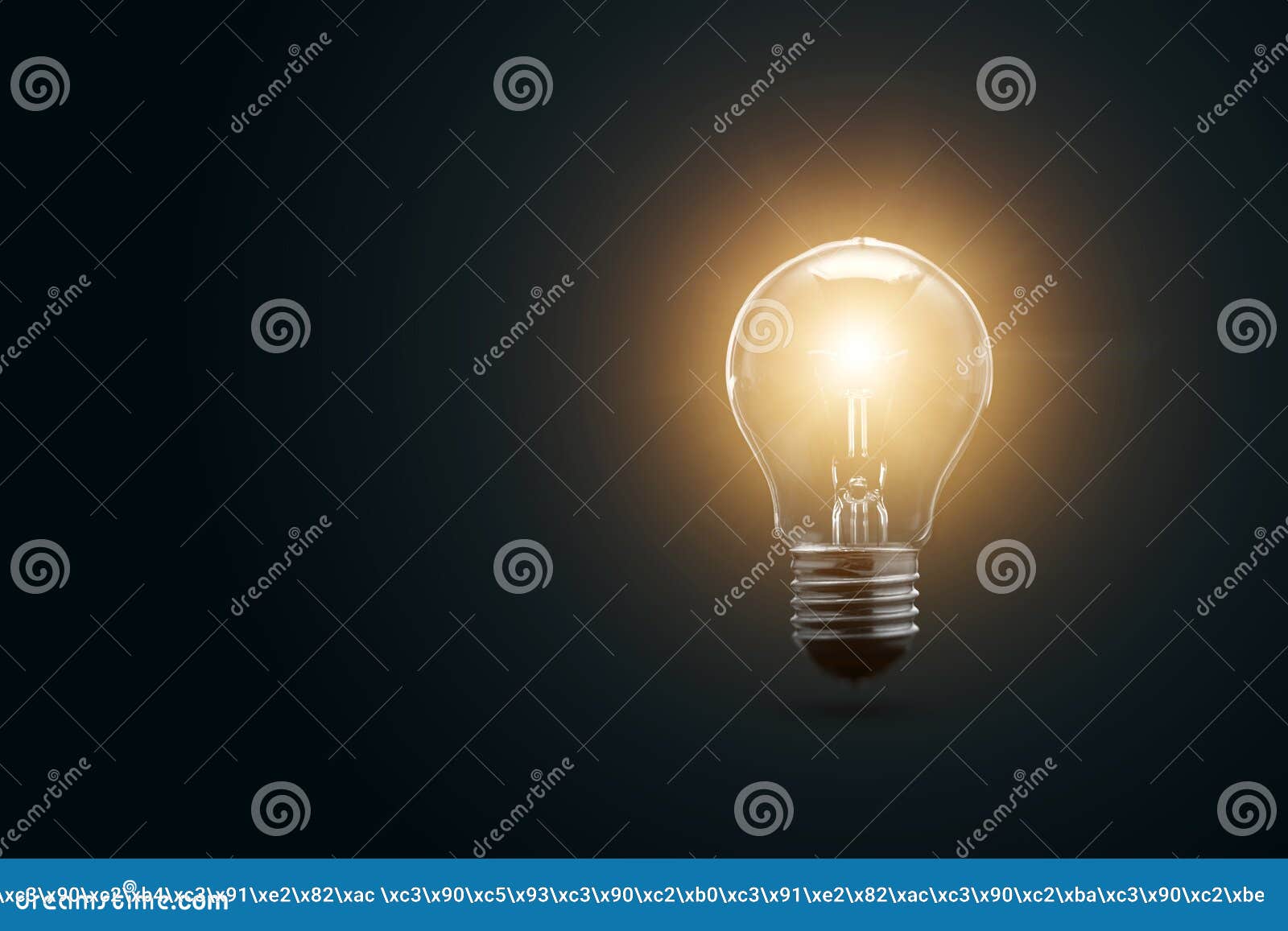 The Electric Bulb is Glowing on a Dark Background. the Concept is a ...