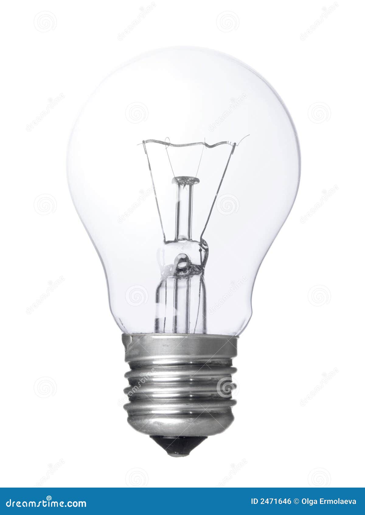 Electric bulb isolated stock photo. Image of light, lamp - 2471646