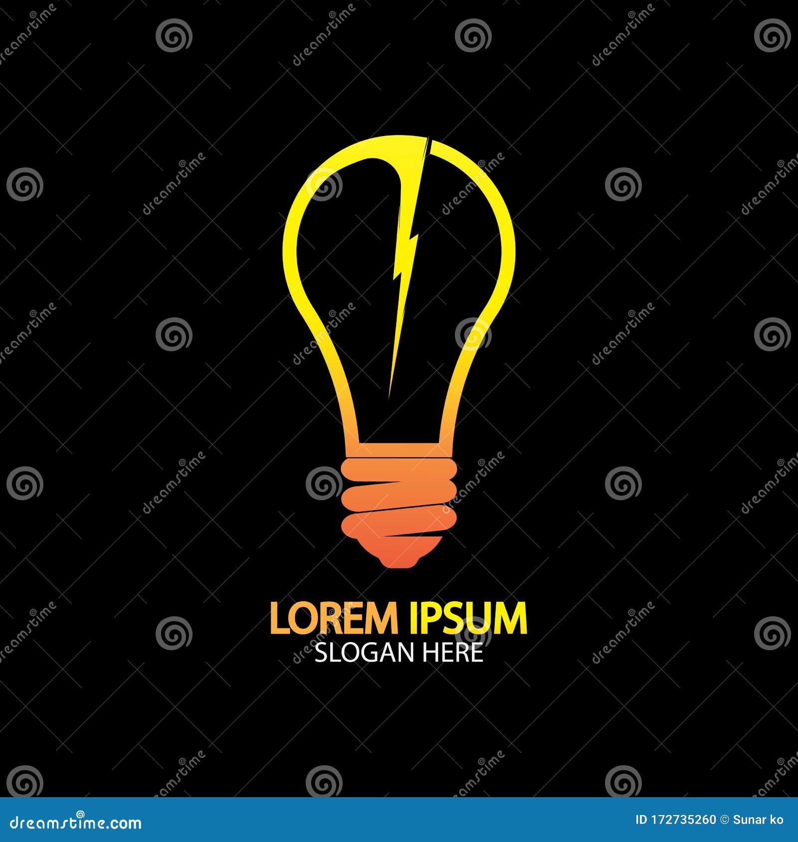 Electric Bulb Logo and Icon Vector Design Template Stock Vector ...
