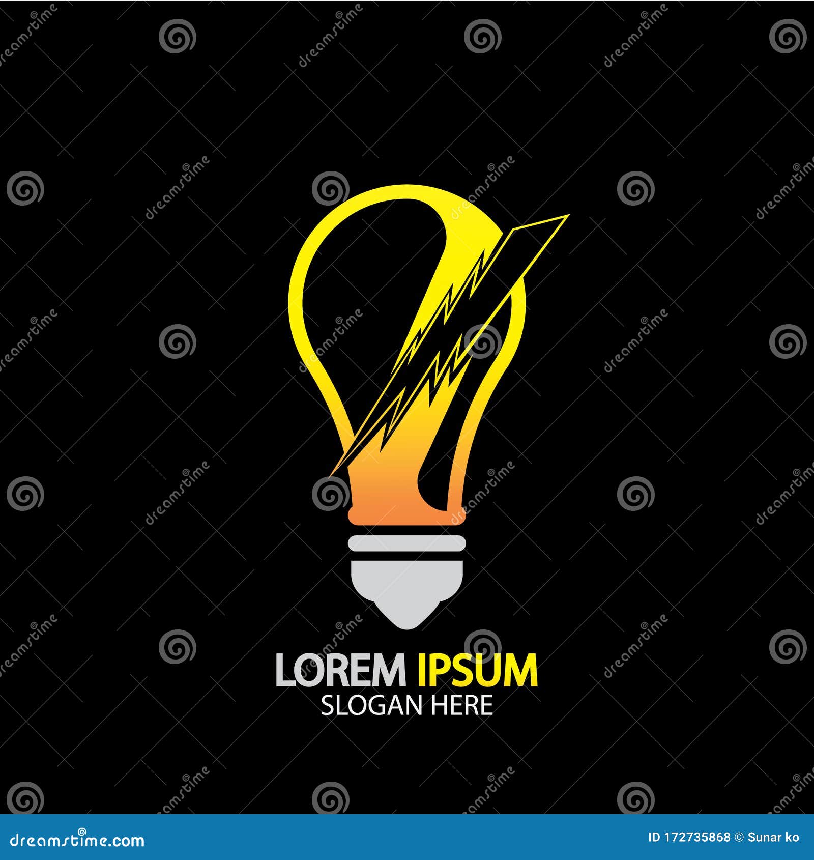 Electric Bulb Logo and Icon Vector Design Template Stock Vector ...