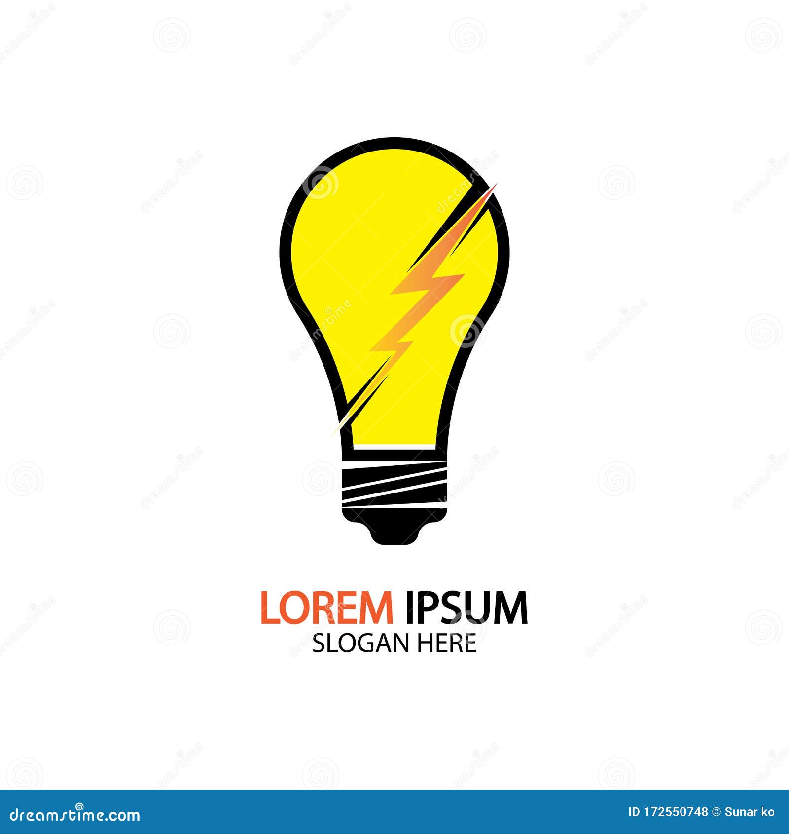 Electric Bulb Logo and Icon Vector Design Template Stock Vector ...