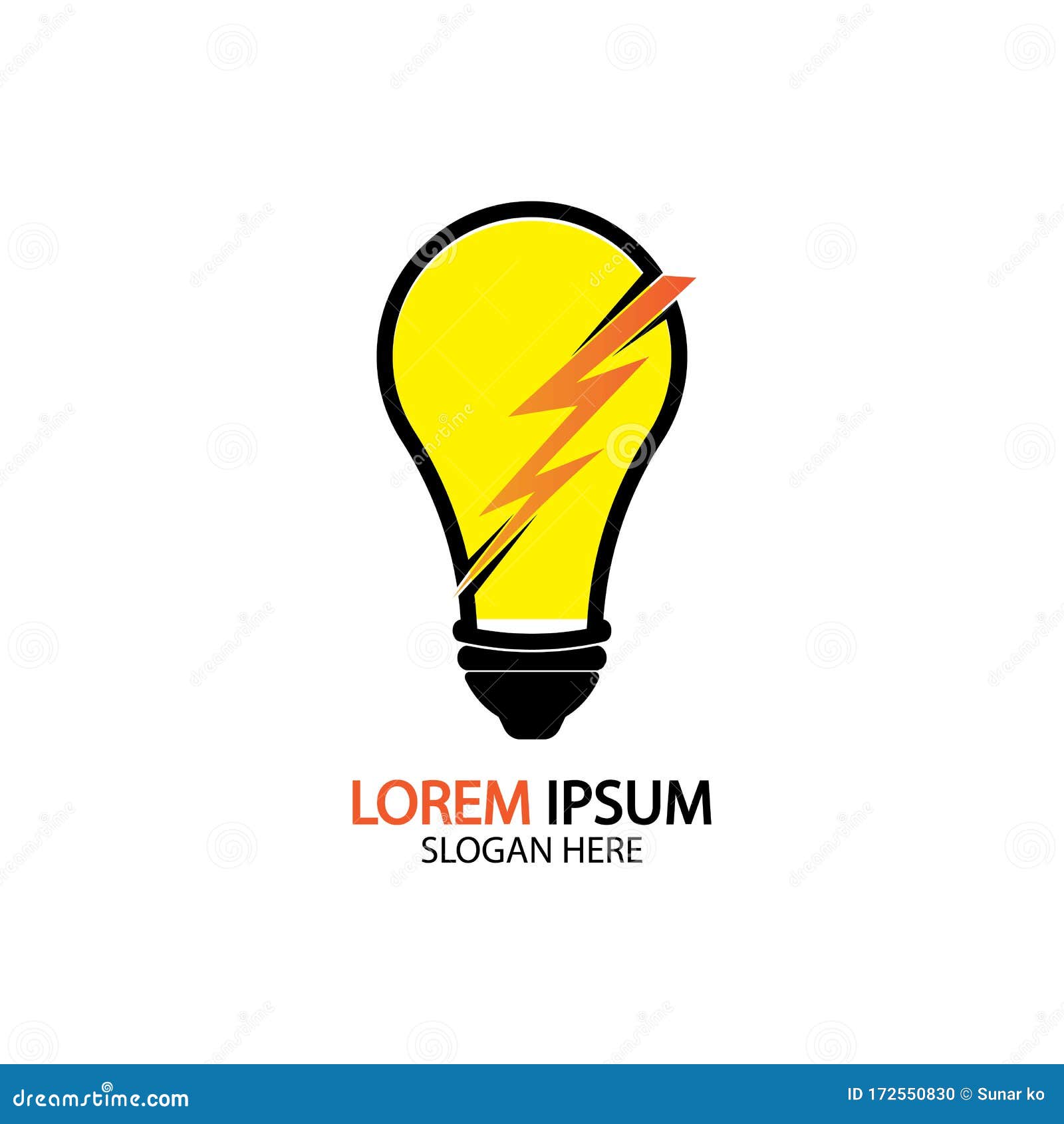 Electric Bulb Logo and Icon Vector Design Template Stock Vector ...