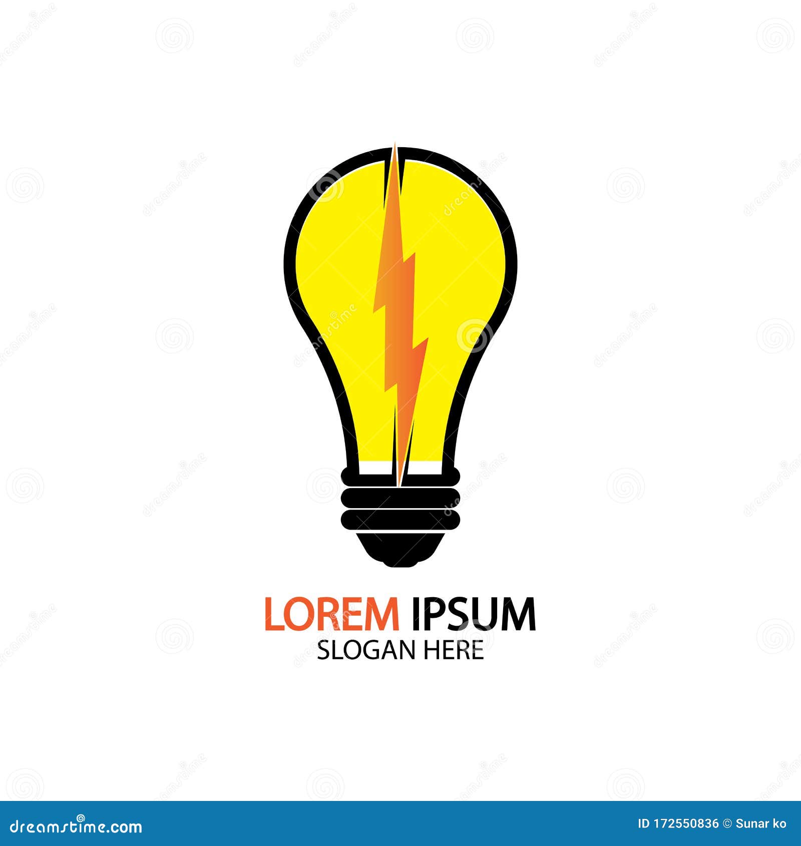 Electric Bulb Logo and Icon Vector Design Template Stock Vector ...