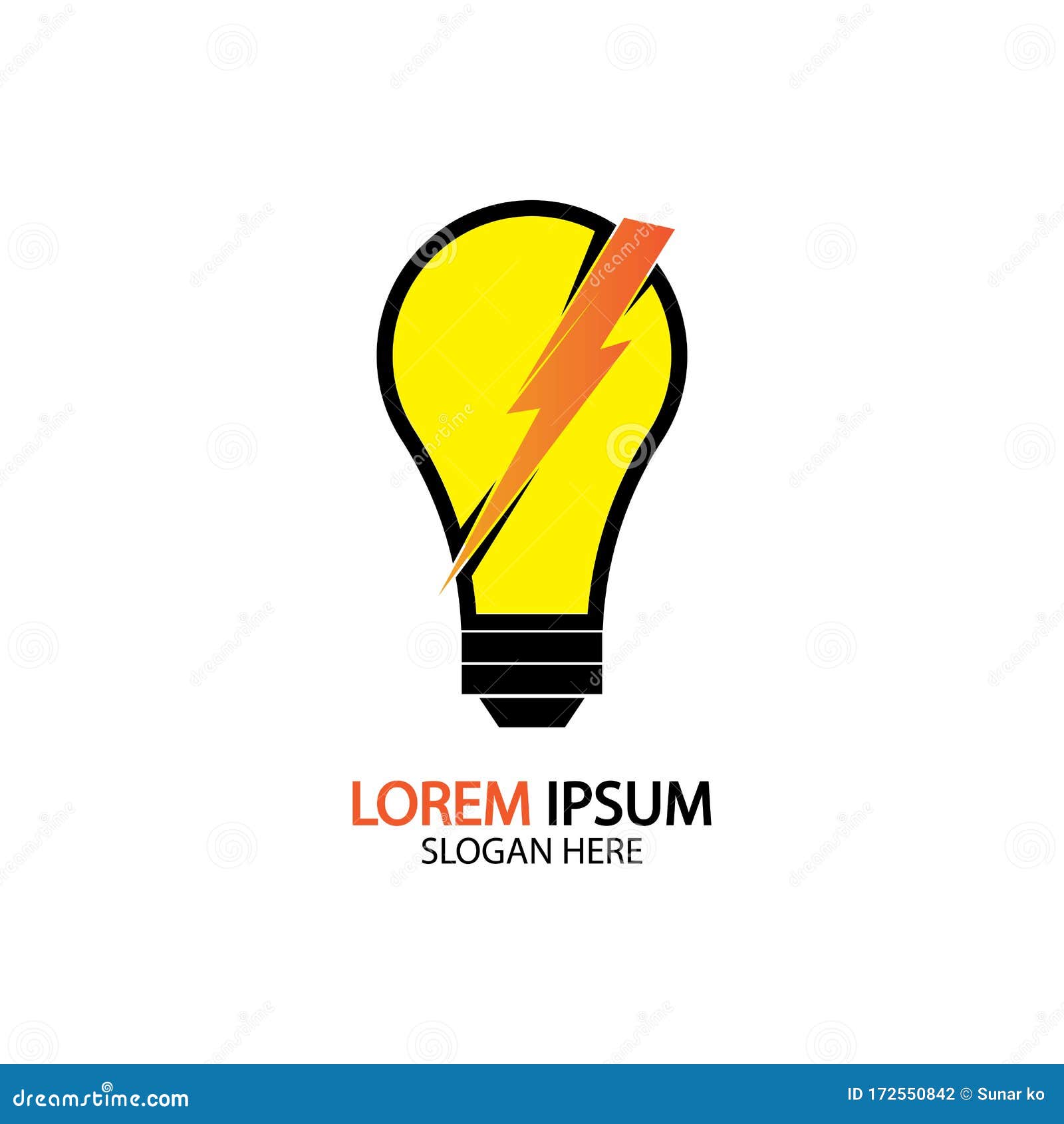Electric Bulb Logo and Icon Vector Design Template Stock Vector ...