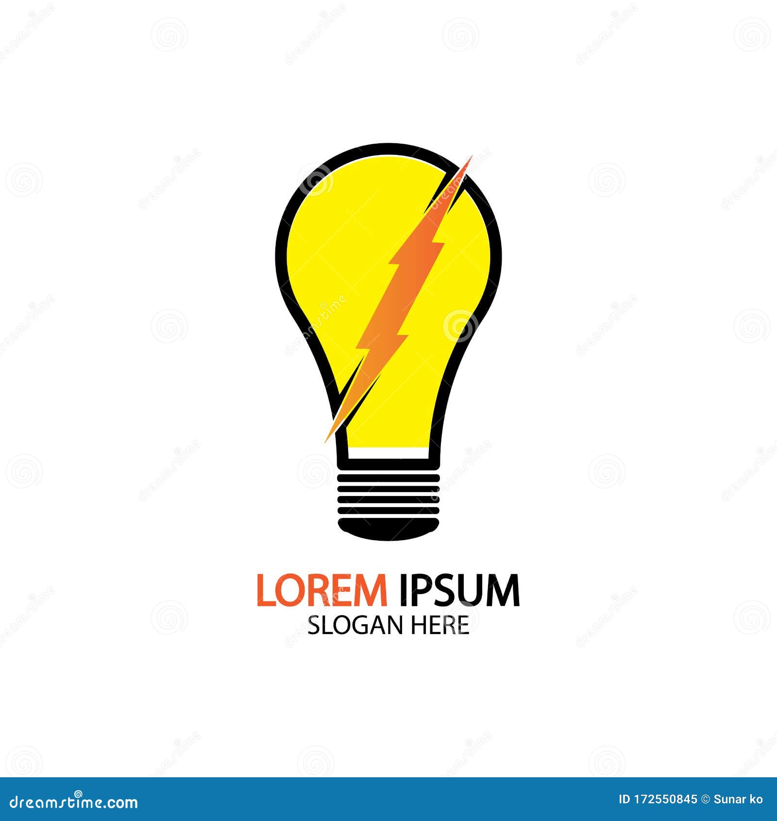 Electric Bulb Logo and Icon Vector Design Template Stock Vector ...