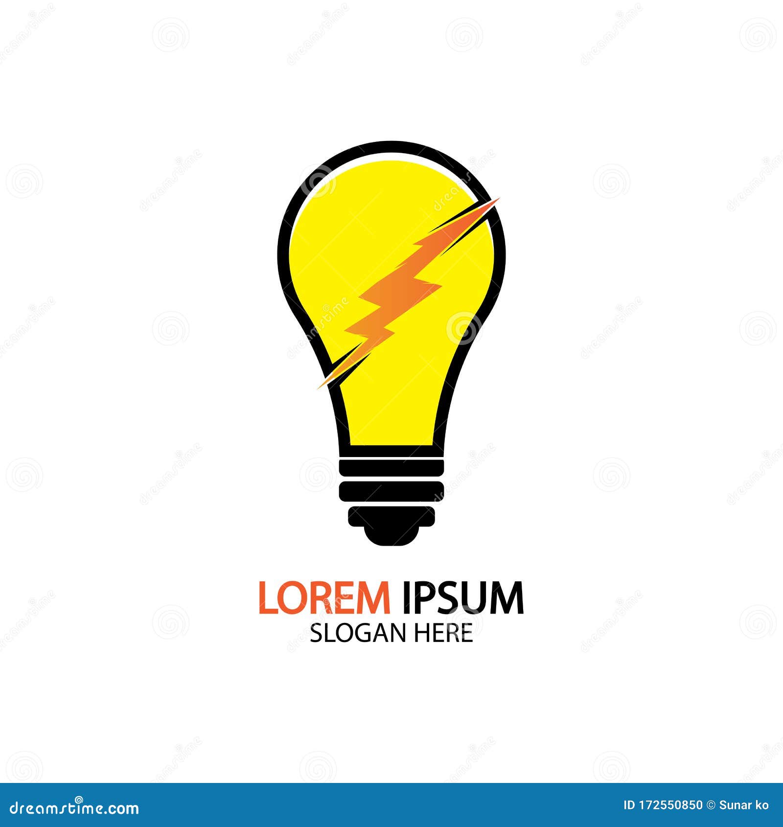 Electric Bulb Logo and Icon Vector Design Template Stock Vector ...