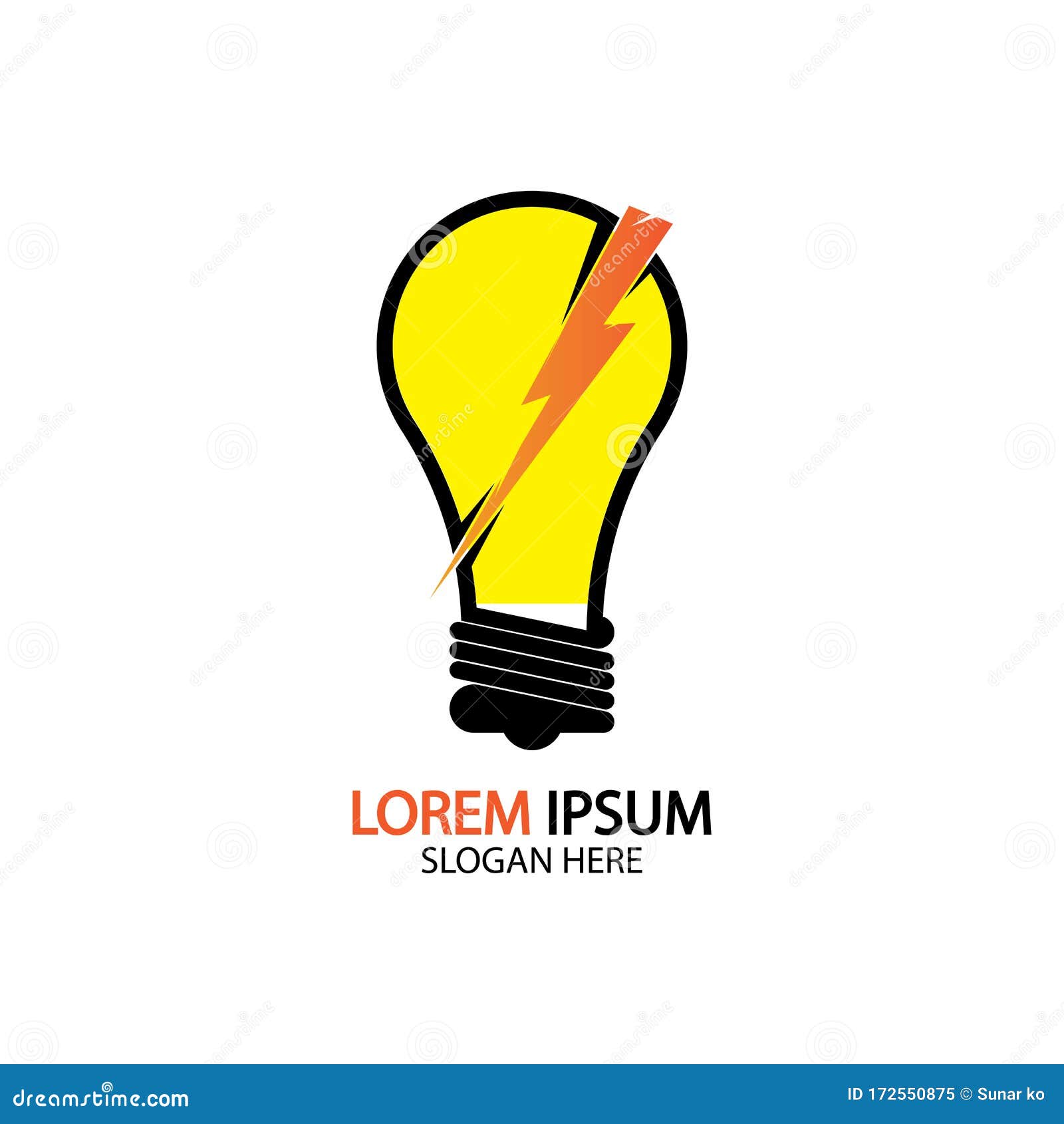 Electric Bulb Logo and Icon Vector Design Template Stock Vector ...