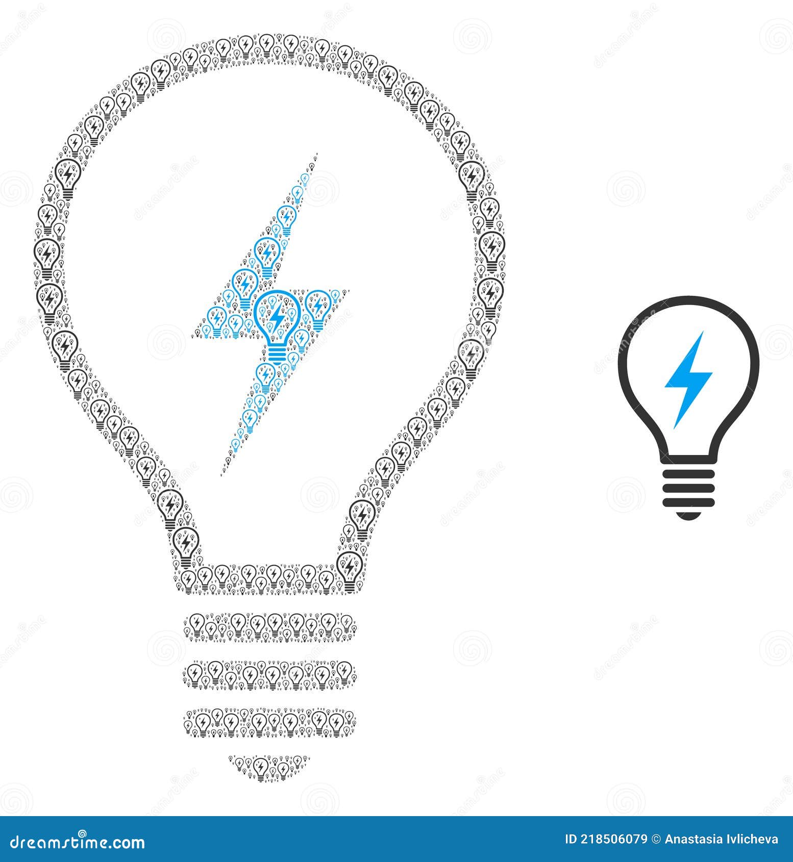 Electric Bulb Recursive Icon Composition Stock Vector - Illustration of ... Electric Bulb Recursive Icon Composition Stock Vector - Illustration of ...