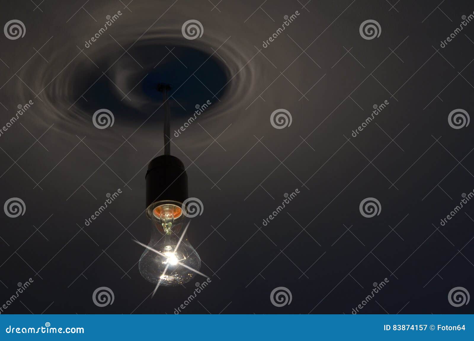 Electric bulb with sparks stock image. Image of incandescent - 83874157