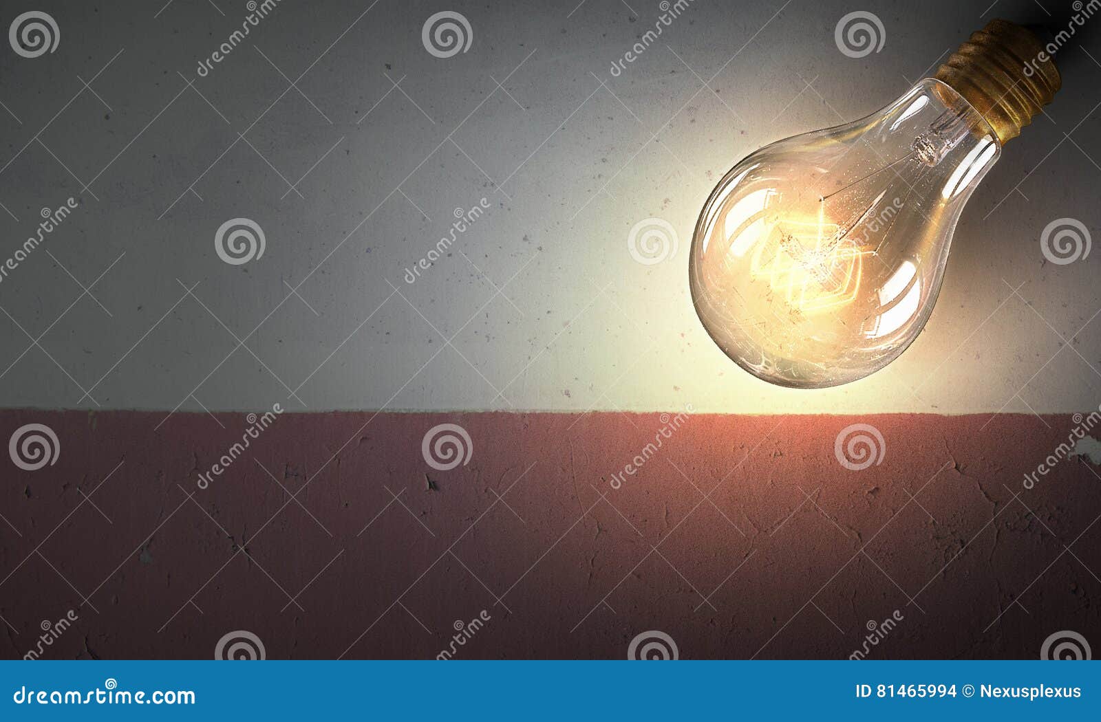Electric Bulb on Texture . Mixed Media Stock Photo - Image of strategy ...