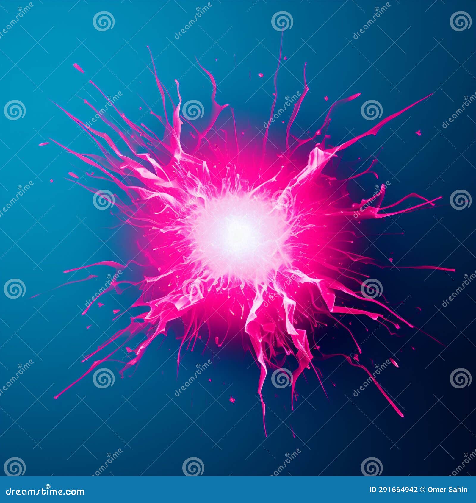 Electric Burst on Solid Color Background Stock Illustration ...