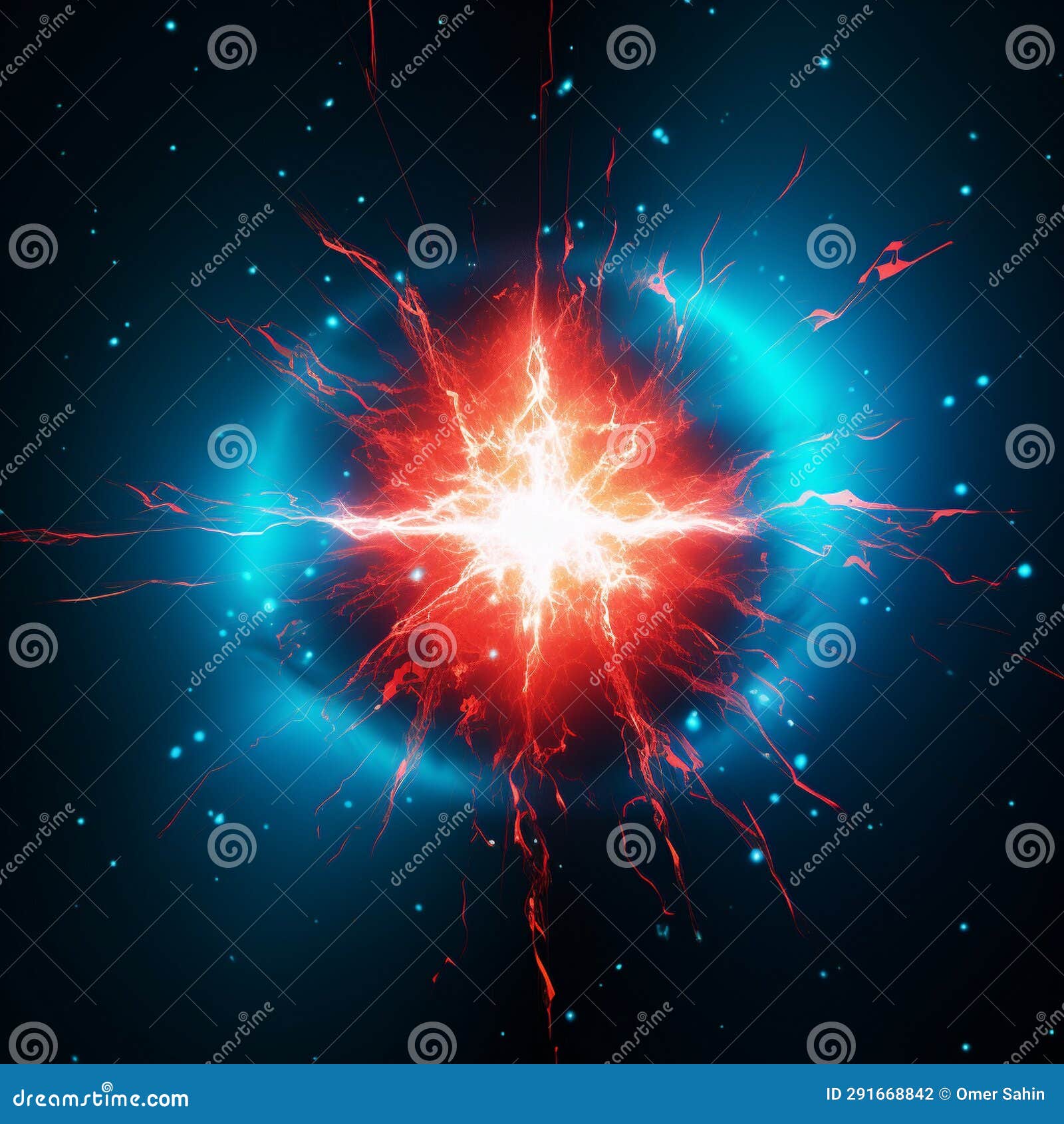 Electric Burst on Solid Color Background Stock Illustration ...