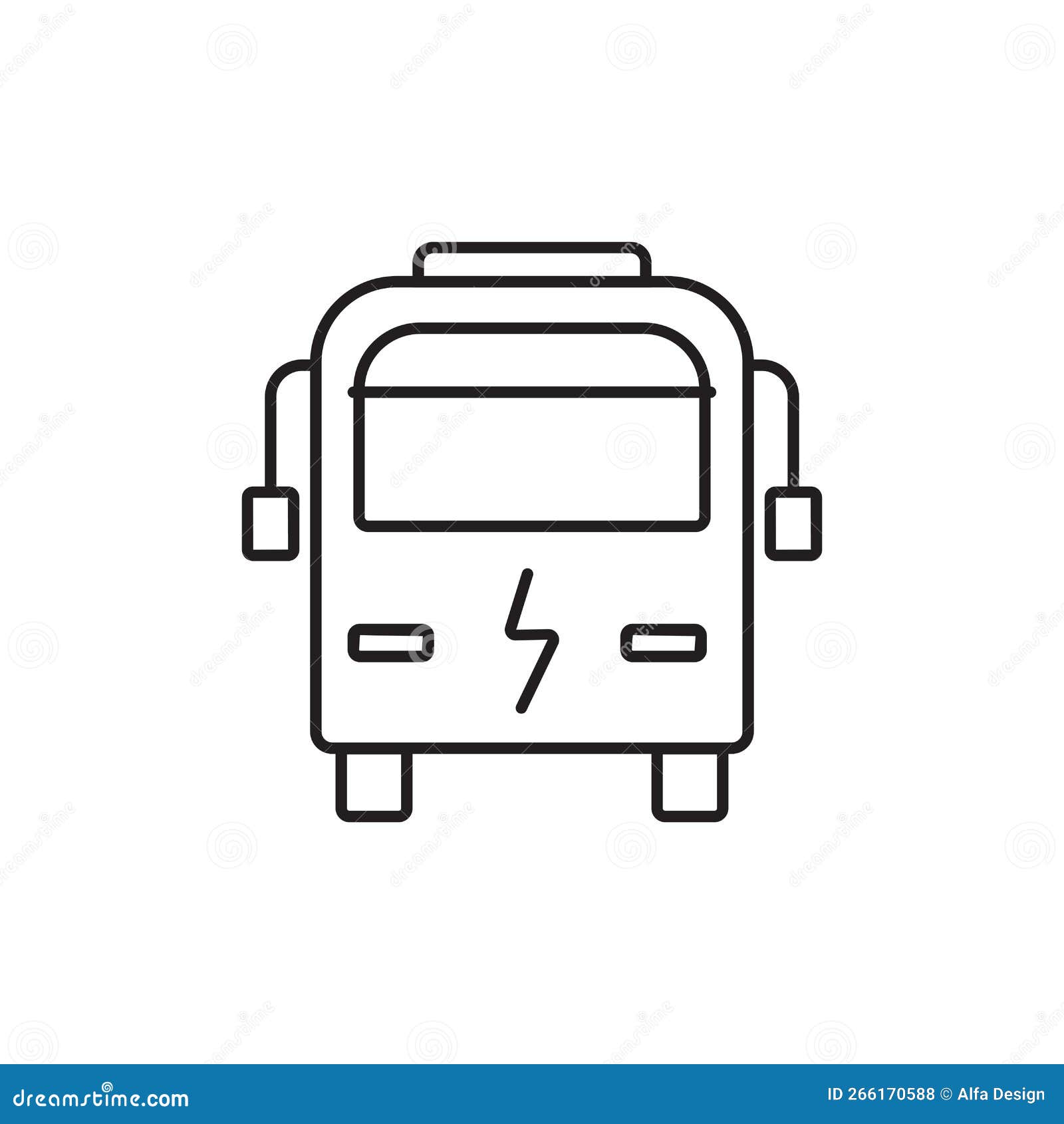 Electric bus icon stock illustration. Illustration of transport - 266170588
