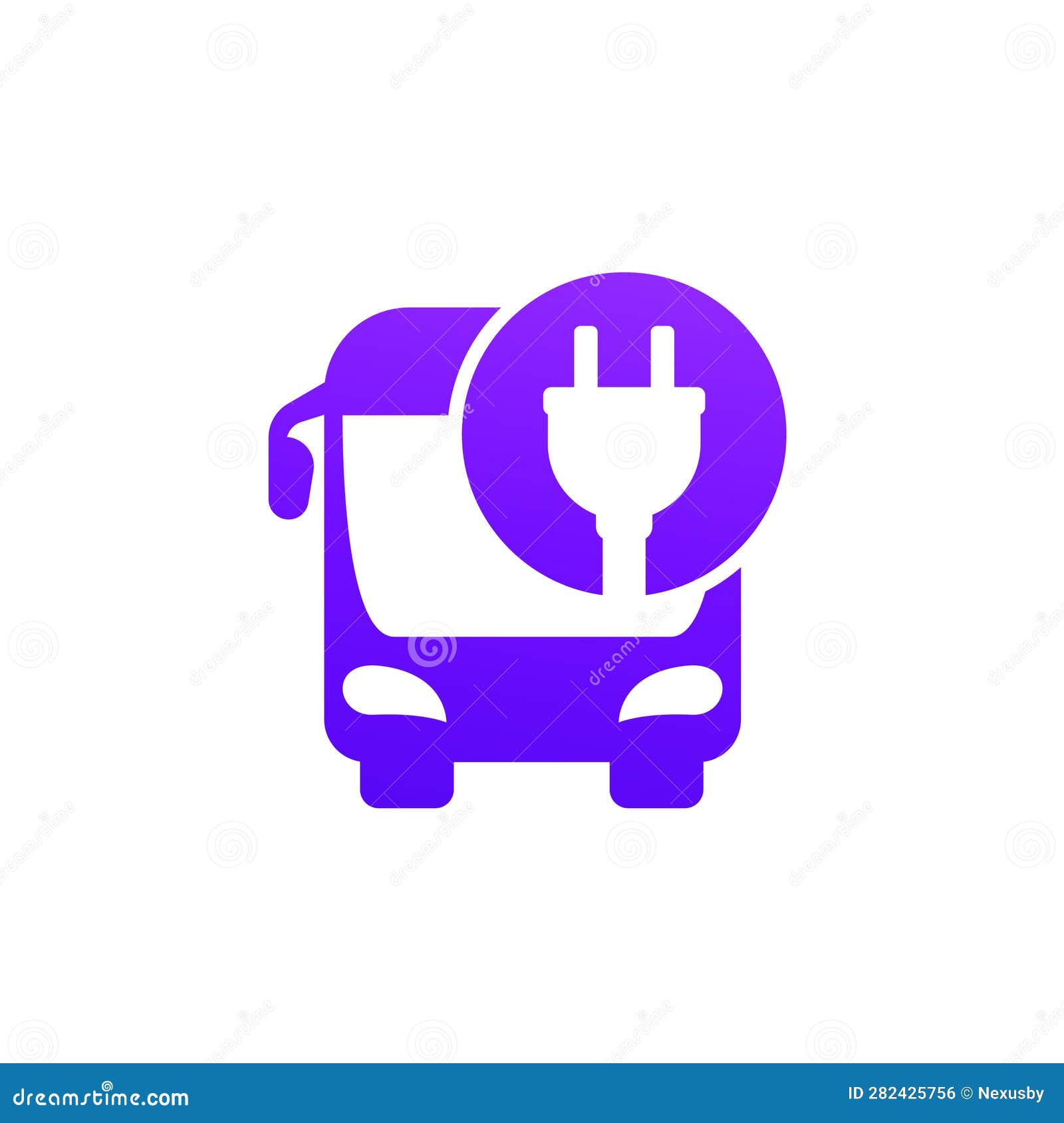 Electric Bus Icon with a Plug Stock Vector - Illustration of logo, plug ...