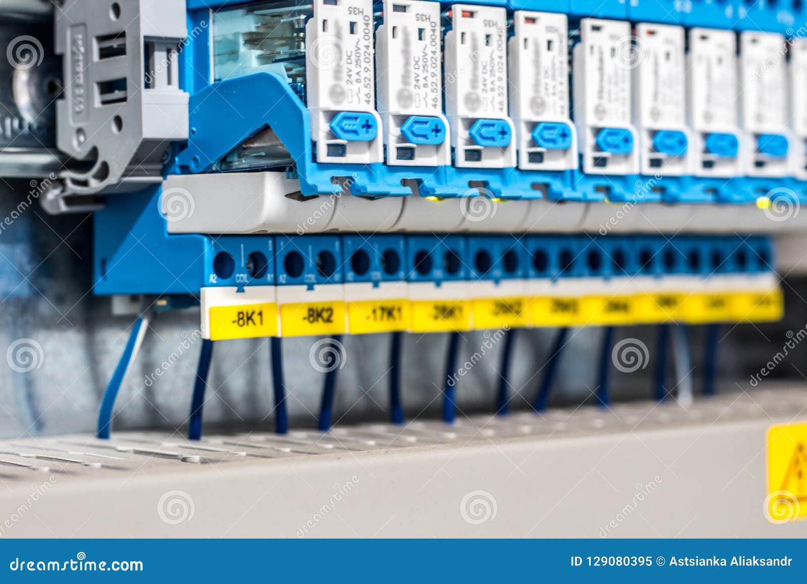 Electric Cabinet with Wires Connections Stock Image - Image of ...