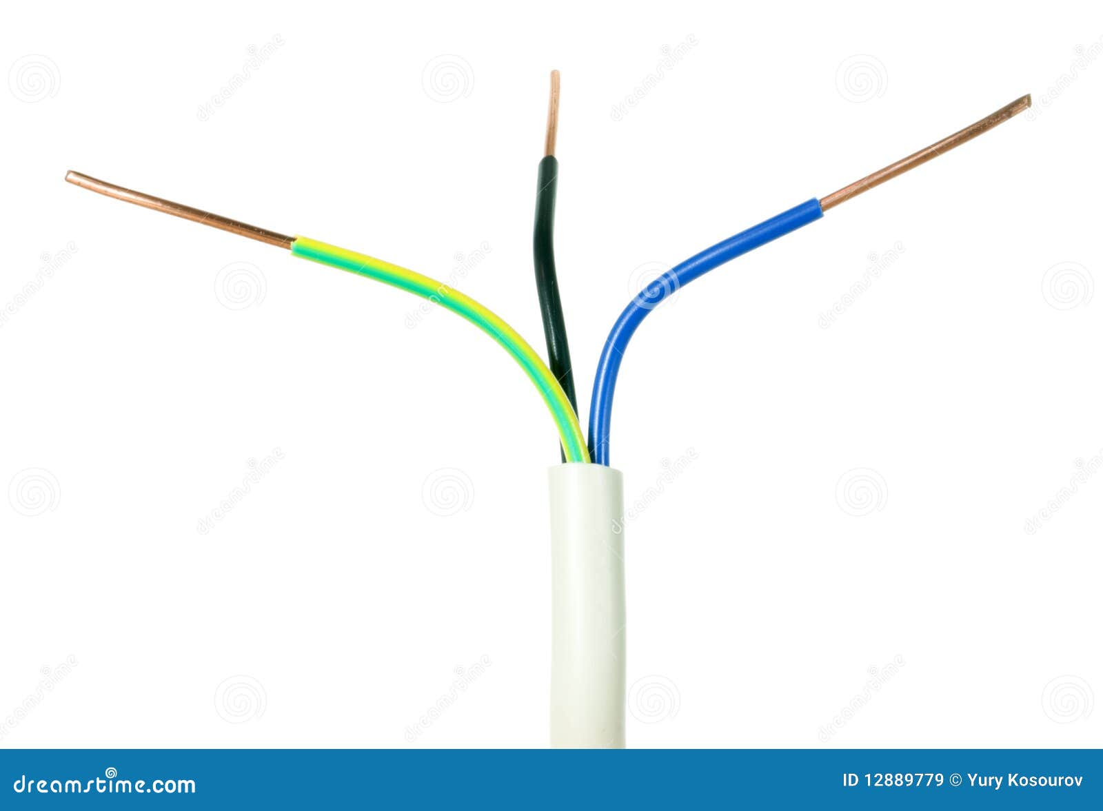 Electric cable stock image. Image of copper, construction - 12889779