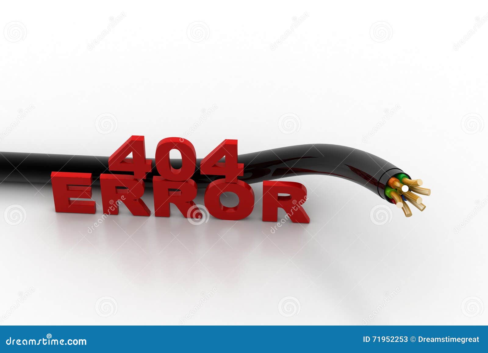 Electric Cable with Connecting Error Stock Illustration - Illustration ...