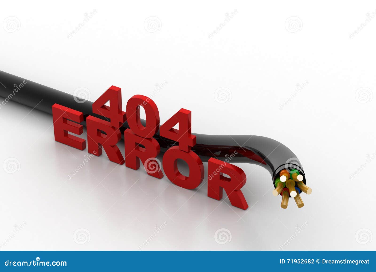 Electric Cable with Connecting Error Stock Illustration - Illustration ...