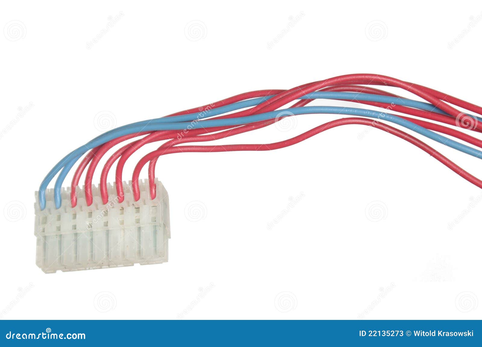 Electric Cable with Connector Stock Image - Image of connector, blue ...