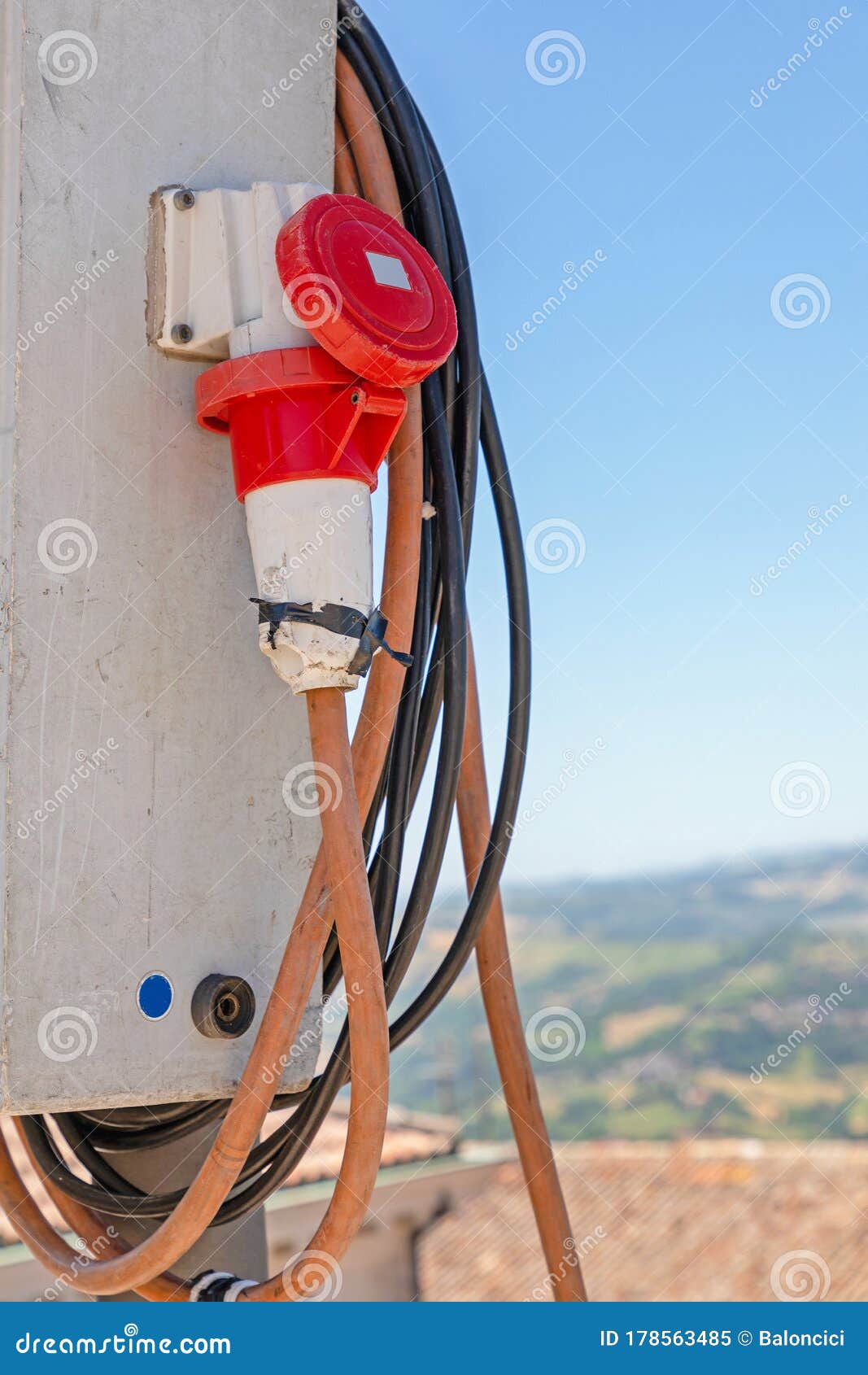 Electric Cable Connector stock image. Image of distribution - 178563485