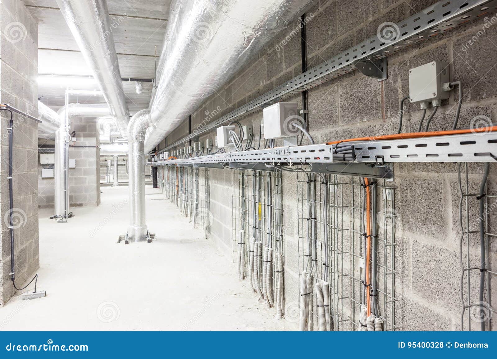 Electric cable duct stock photo. Image of architecture - 95400328
