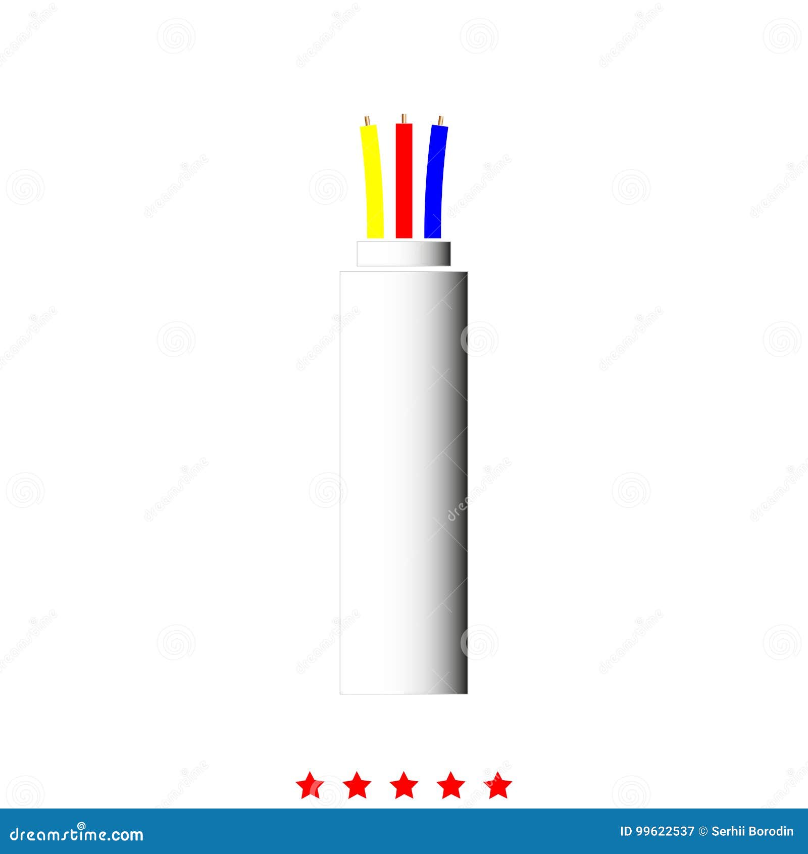 Electric Cable it is Icon . Stock Vector - Illustration of connection ...