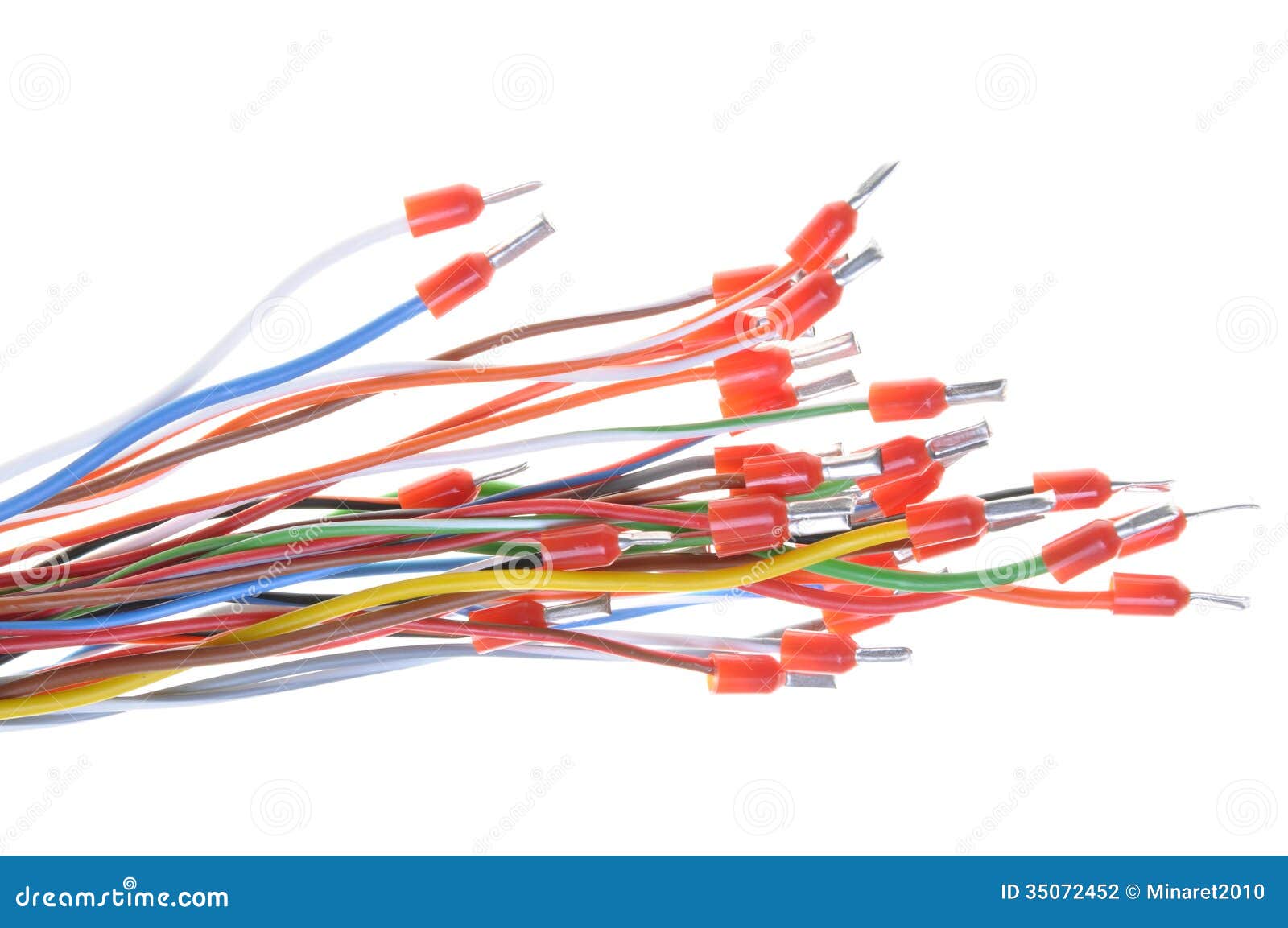Electric Cable Installation with Terminals Stock Photo - Image of ...