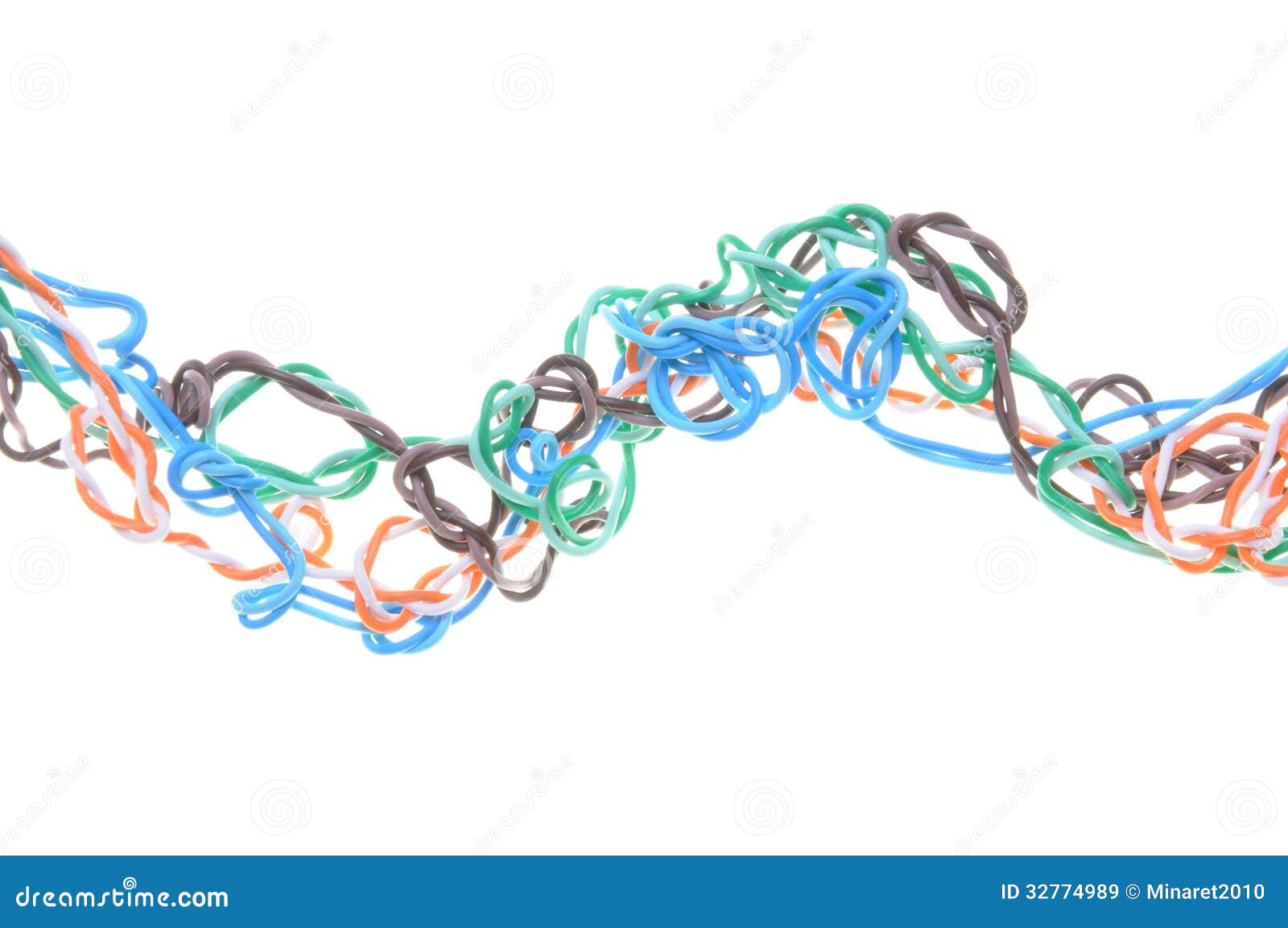 Electric cable with knot stock image. Image of copper - 32774989