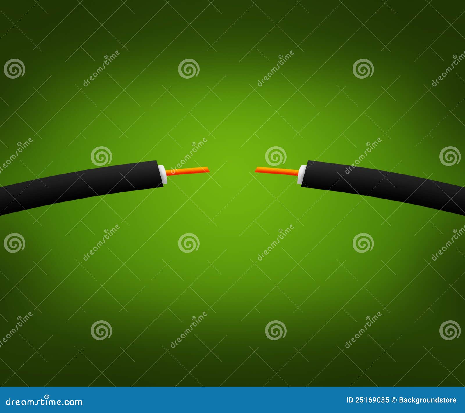 Electric Cable No Connection Stock Image - Image of line, electric ...