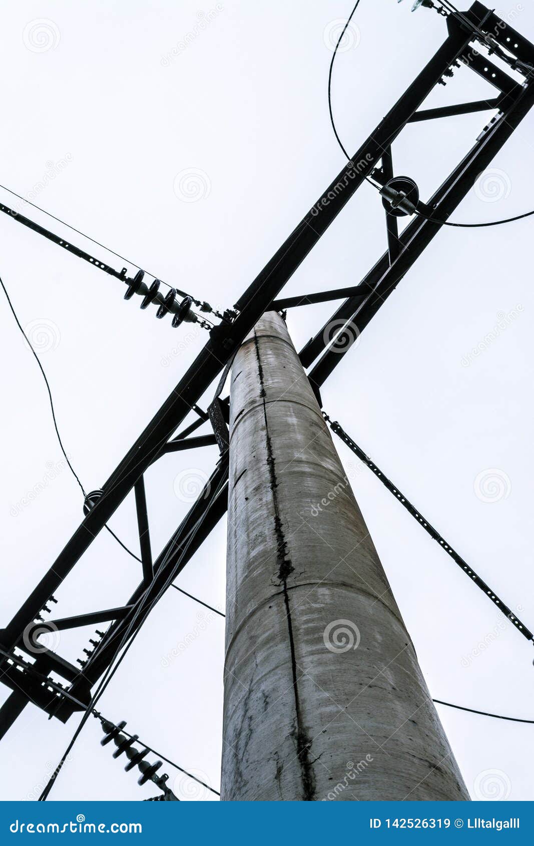 Electric Cable. Pillar Macro Shooting Stock Image - Image of pillar ...
