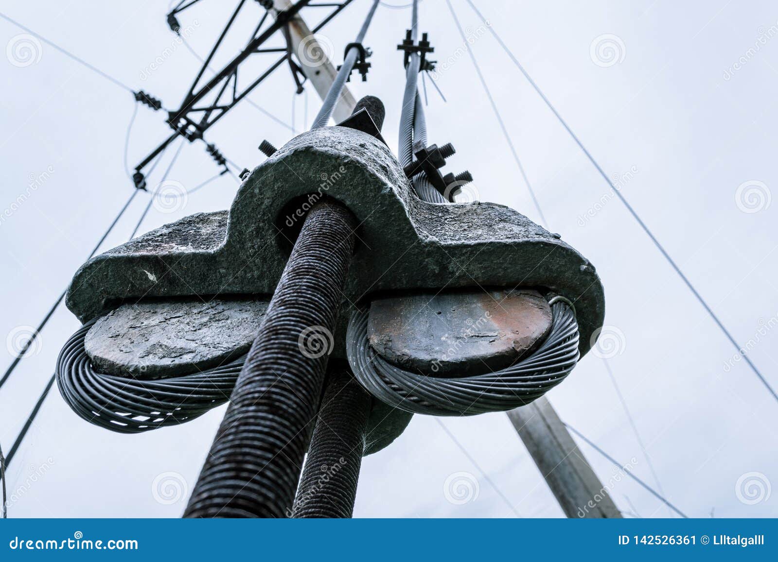 Electric Cable. Pillar Macro Shooting Stock Image - Image of ...