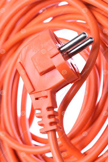 Electric cable with plug stock photo. Image of background - 79762250