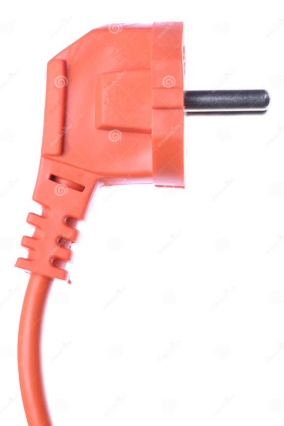 Electric cable with plug stock image. Image of background - 79762419