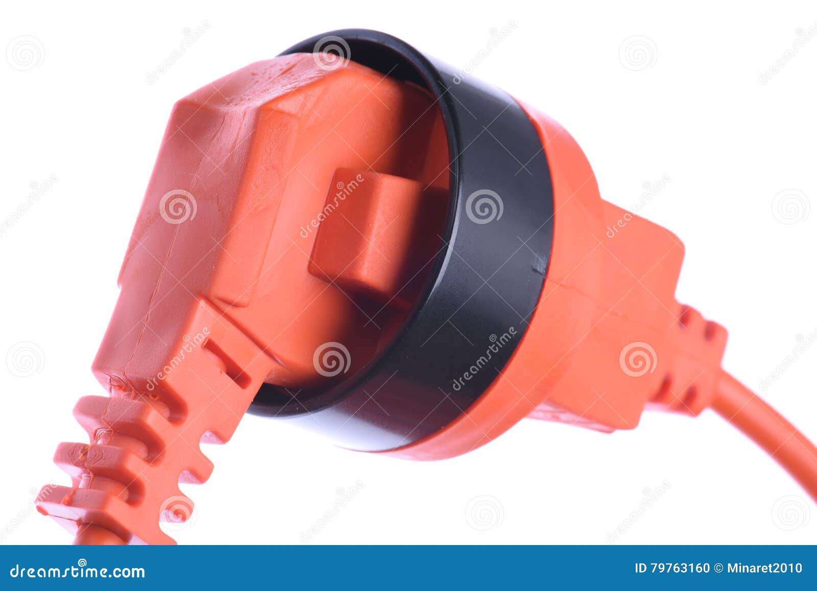 Electric cable with plug stock photo. Image of closeup - 79763160
