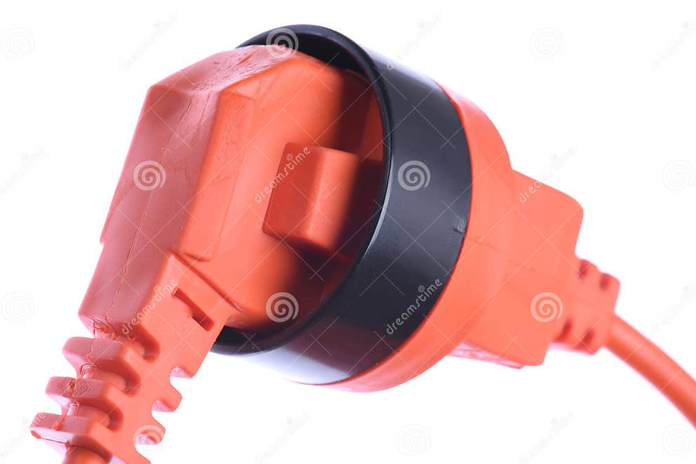 Electric cable with plug stock photo. Image of closeup - 79763160