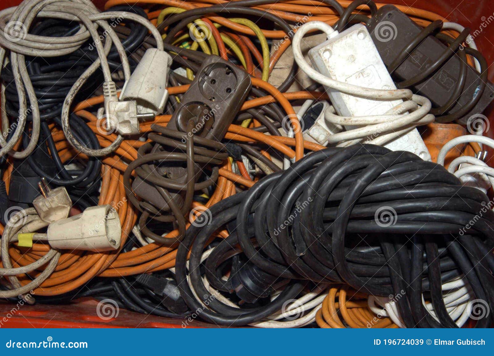 Electric Cable for Plugging Devices with Power Stock Image - Image of ...