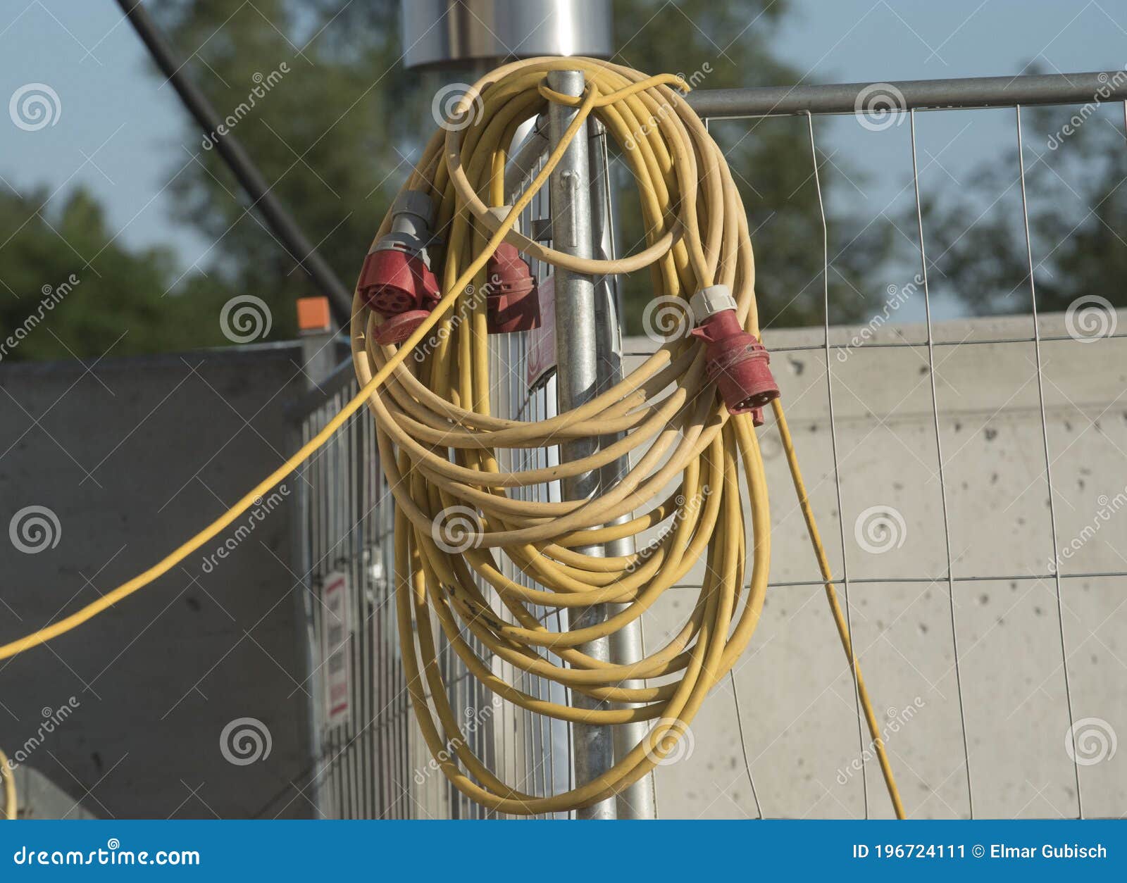 Electric Cable for Plugging Devices with Power Stock Image - Image of ...