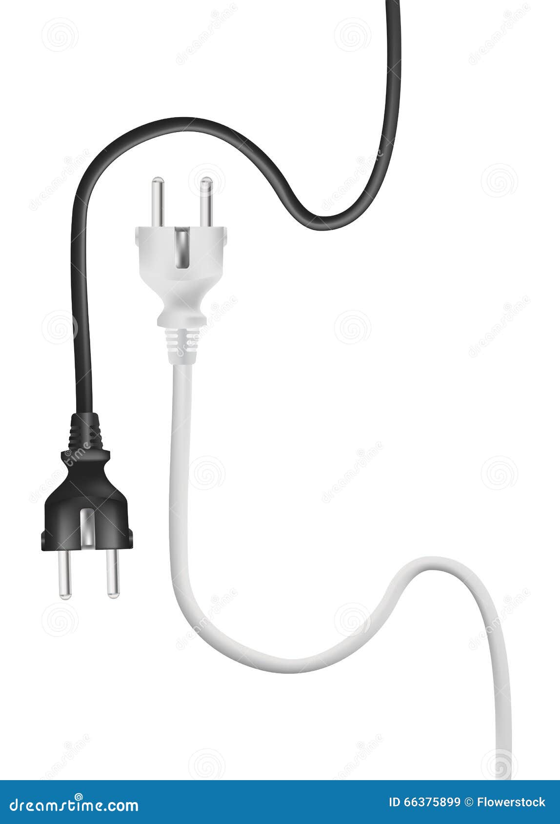 Electric cable plugs stock vector. Illustration of voltage - 66375899