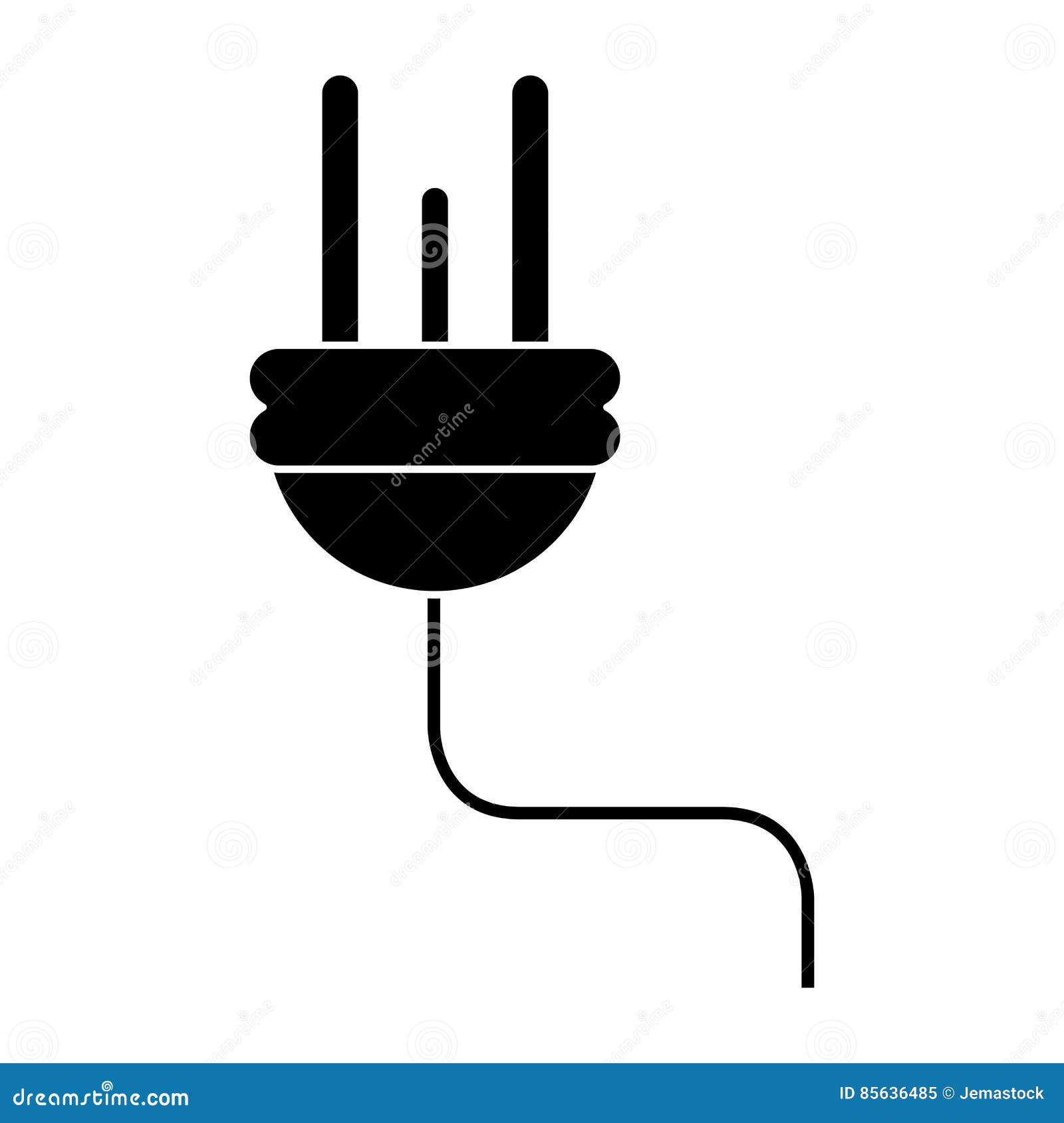 Electric Cable Power Energy Icon Pictogram Stock Vector - Illustration ...