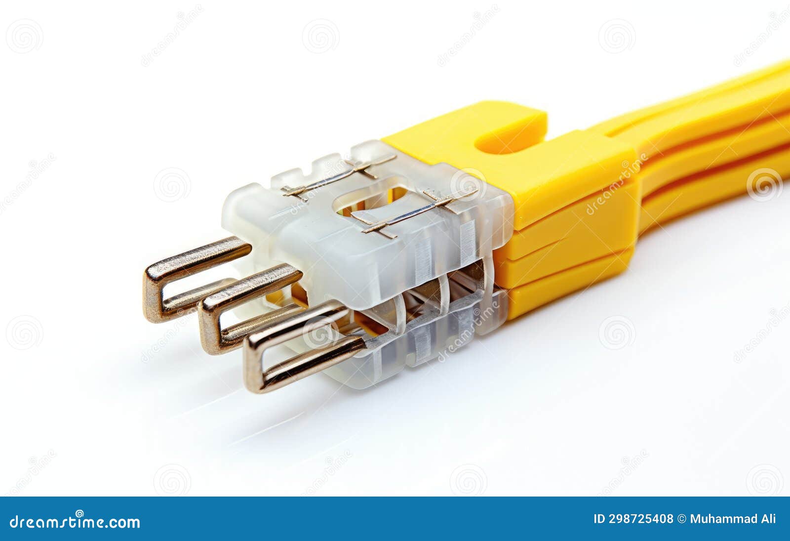 Electric Cable Staple on White Background Stock Photo - Image of smooth ...