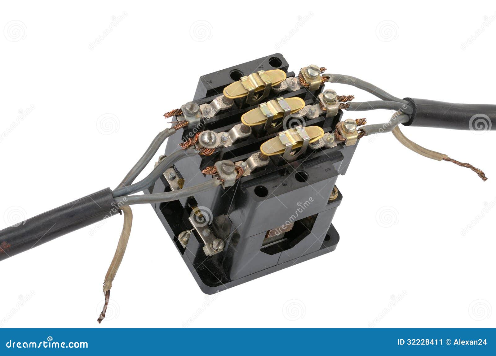 Electric Cable with a Switch Stock Image - Image of controls, breakers ...