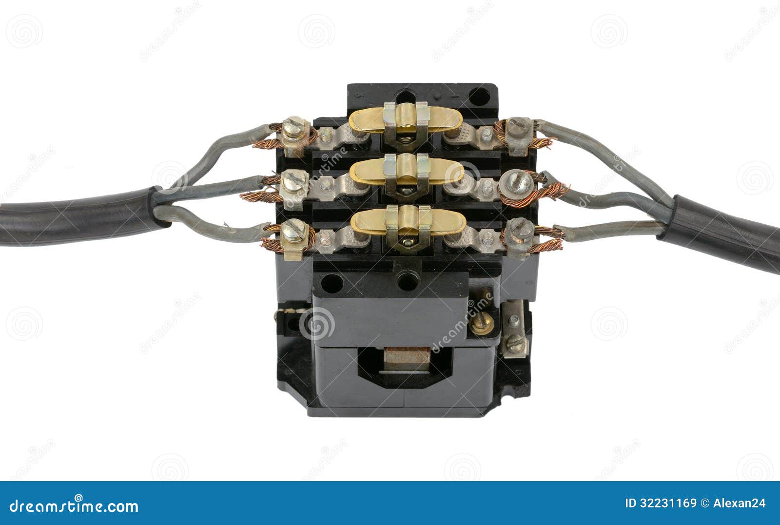 Electric Cable with a Switch Stock Image - Image of technology, volts ...