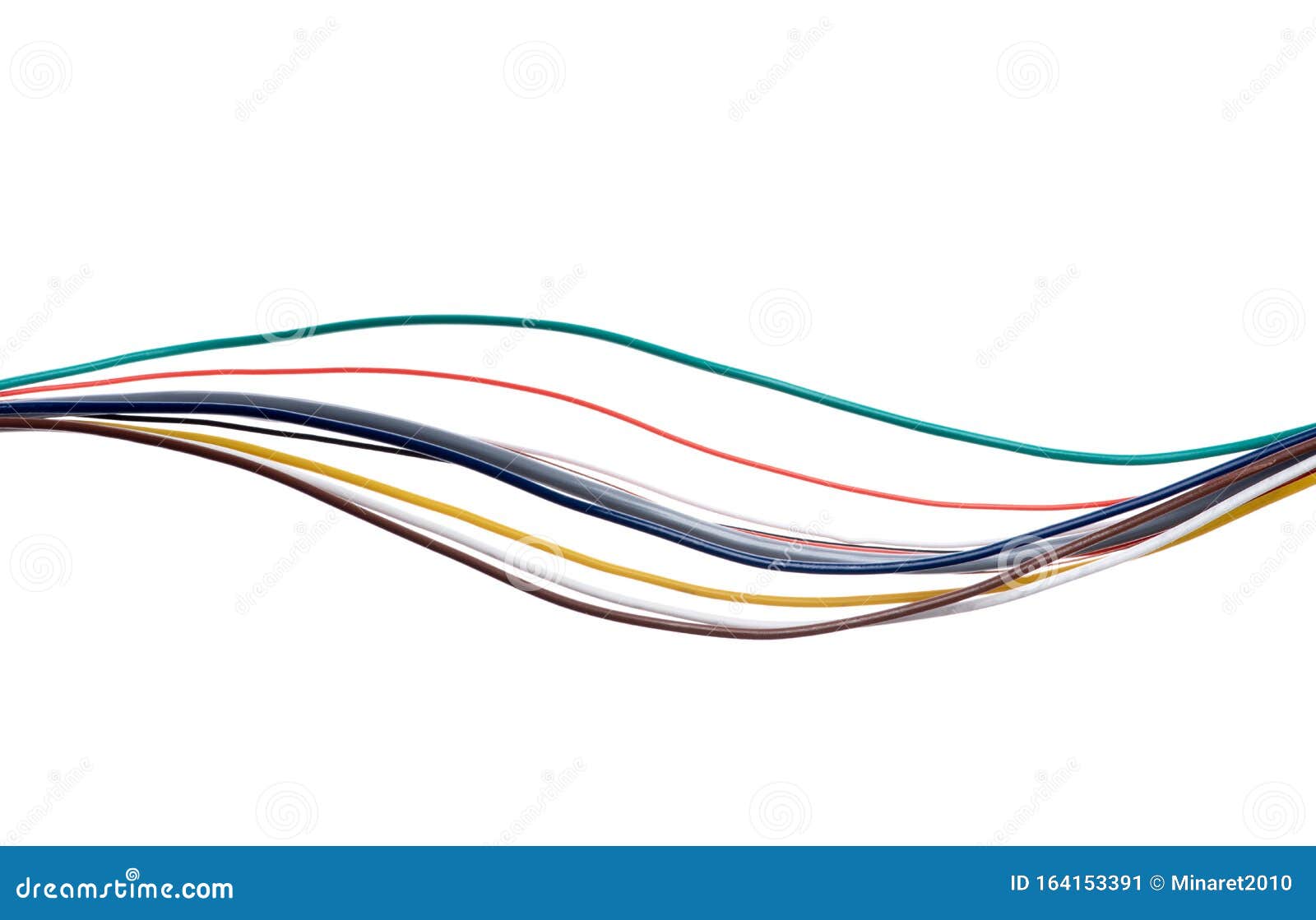 Electric Cable Isolated on White Stock Image - Image of color, wire ...