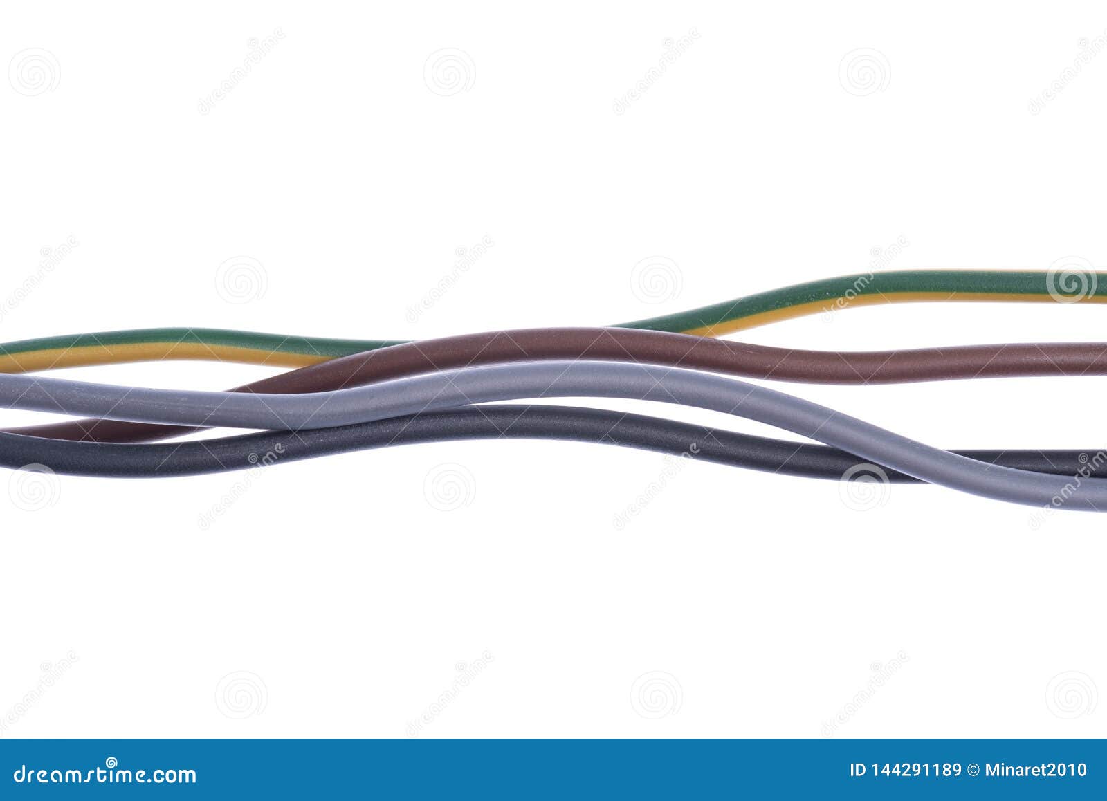 Electric Cable Wire Isolated on White Stock Image - Image of electrical ...
